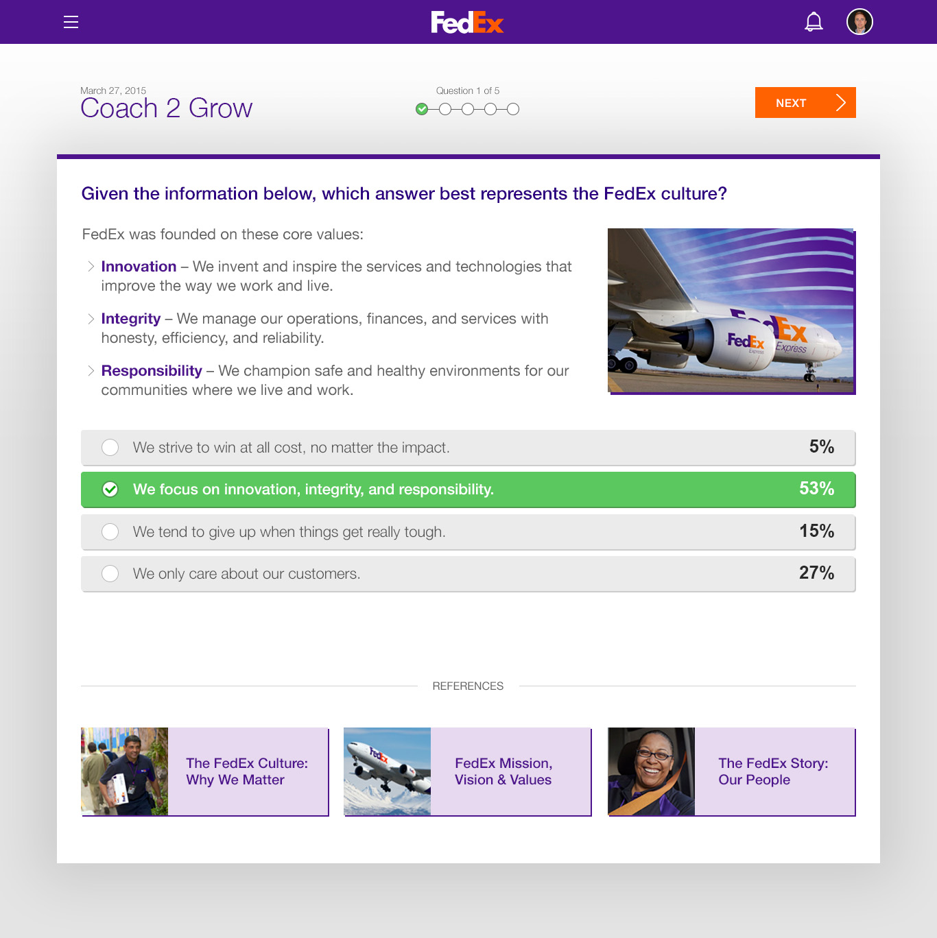 Portfolio: FedEx E-Learning Platform – DSRUPTR